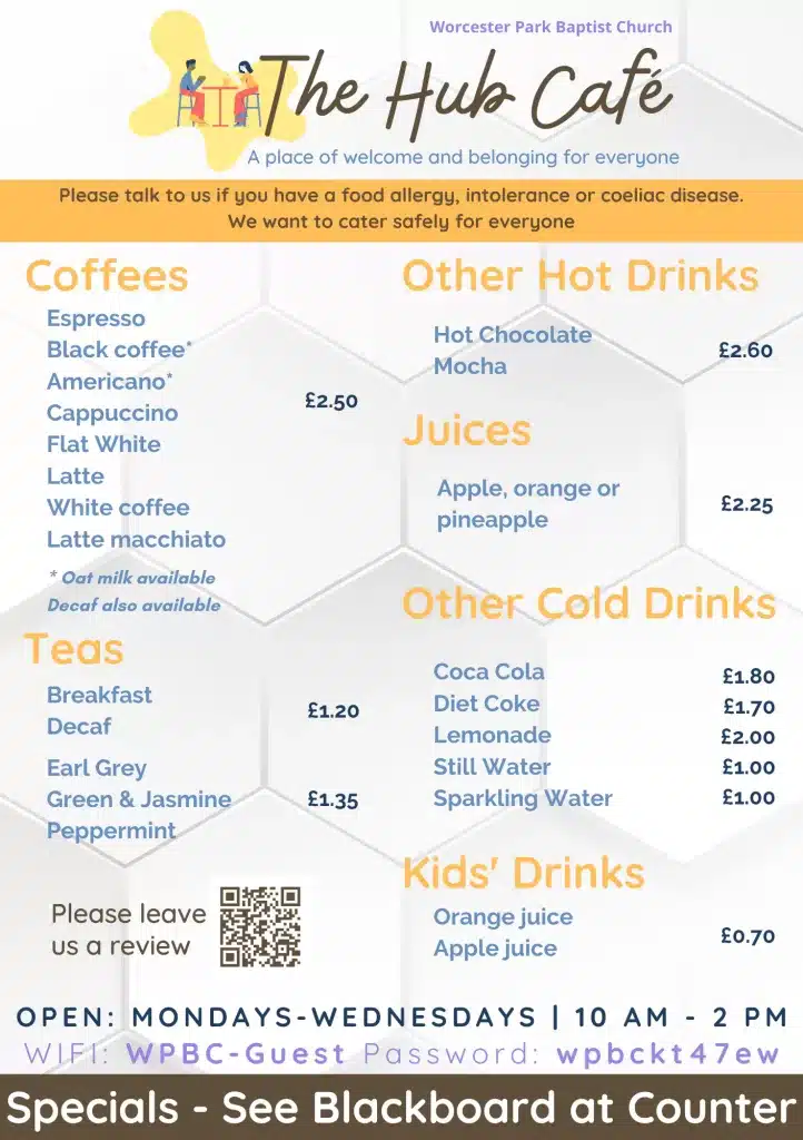 The Hub Café - Worcester Park Baptist Church